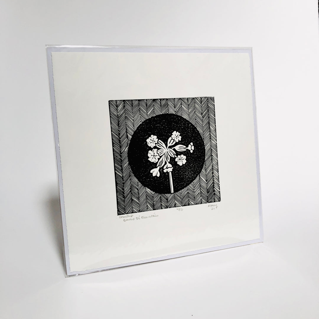 Cowslip (Bainne Bó Bleachtáin) Irish Wildflower Lino Cut Print | Origi ...